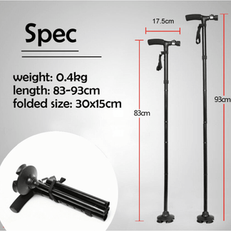 Foldable Cane with Led Light – Mobility Delivery
