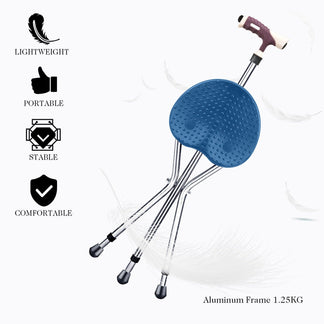 Portable Walking Stick with Seat Folding and Torch – Mobility Delivery